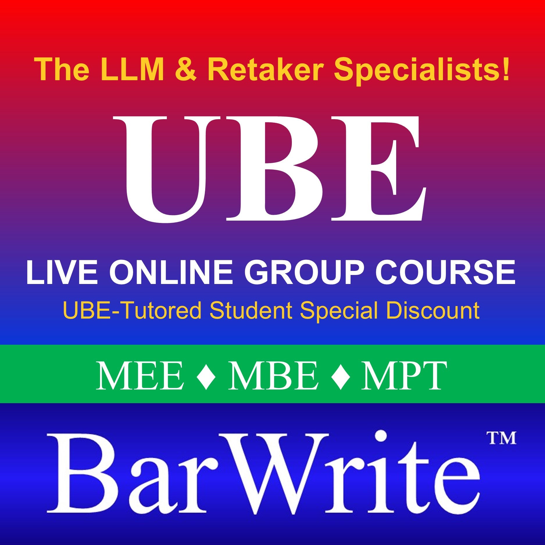 EXCLUSIVE UBE Group Course UBE Tutoring Student Discount (Group 1) LIVE ONLINE 10-DAY INTENSIVE ...